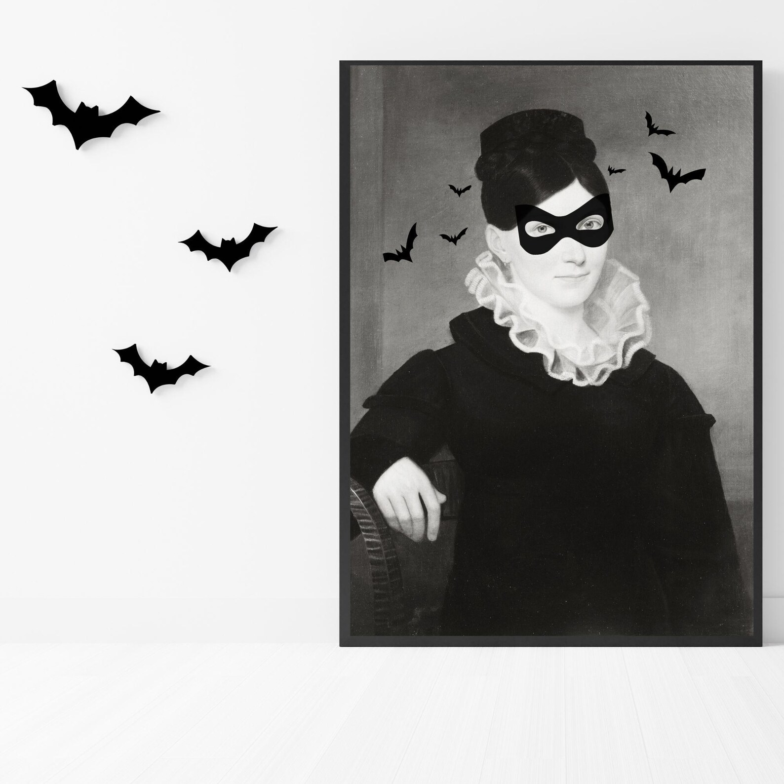 Vintage Masked Woman Portrait, Halloween Printable, Victorian Wall Art ...