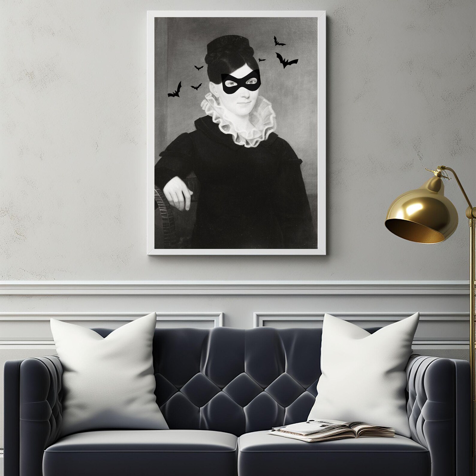 Vintage Masked Woman Portrait, Halloween Printable, Victorian Wall Art ...