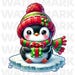 13 Winter Penguin Clipart Set - Christmas-themed PNG & JPG Downloads ...