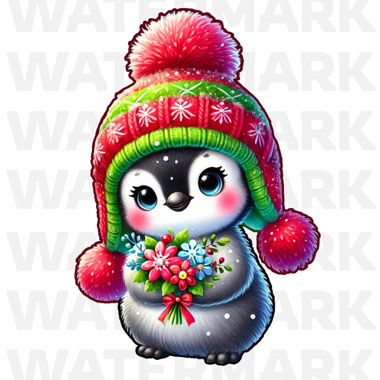 13 Winter Penguin Clipart Set - Christmas-themed PNG & JPG Downloads ...