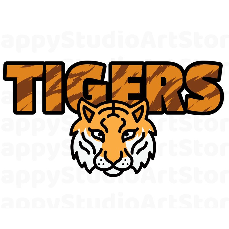 Tigers -brown/orange -png-doodle - Etsy