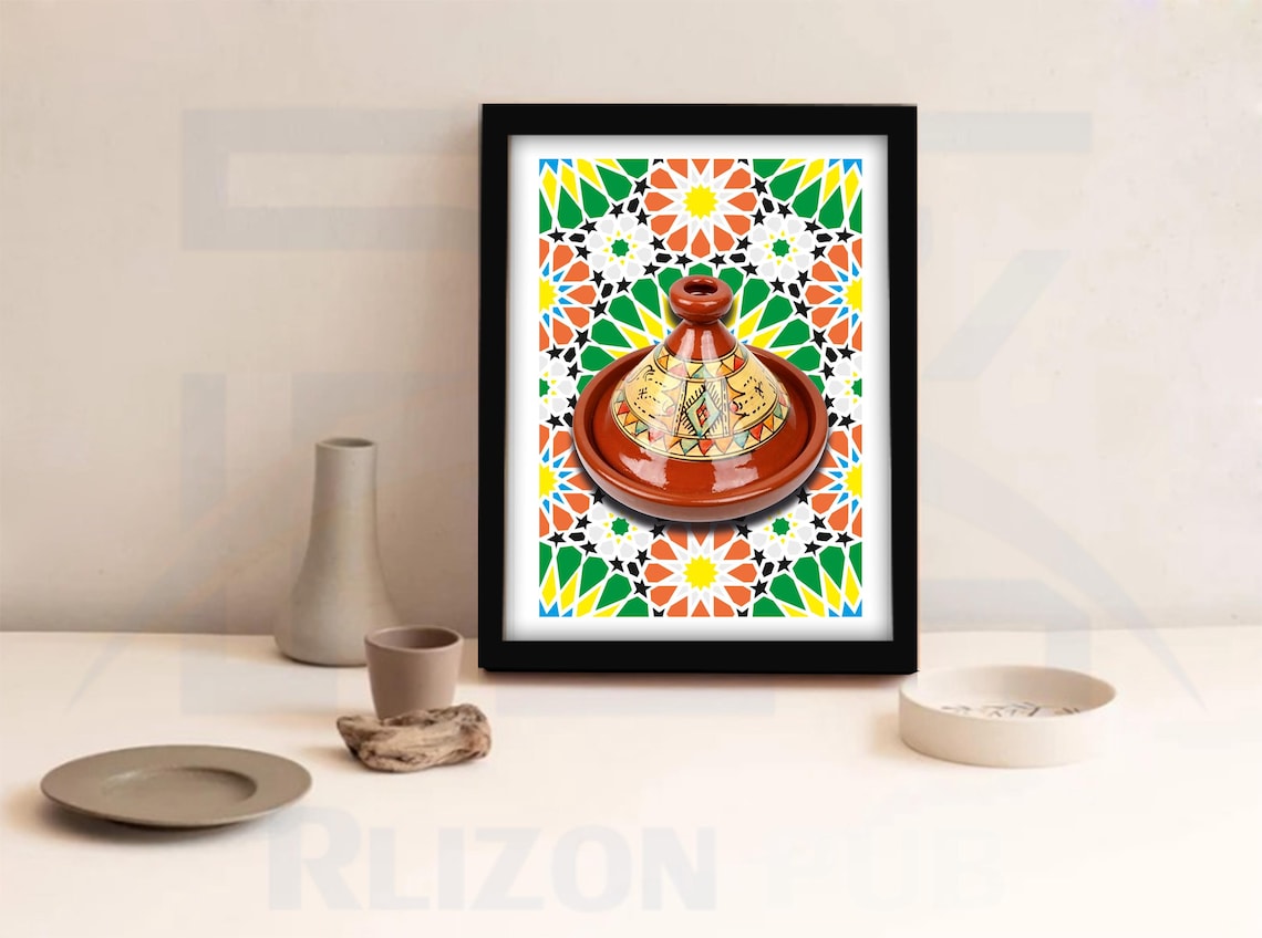 Moroccan Tajine Art Print Set, Zellige Tile Decor (digital Download) - Etsy