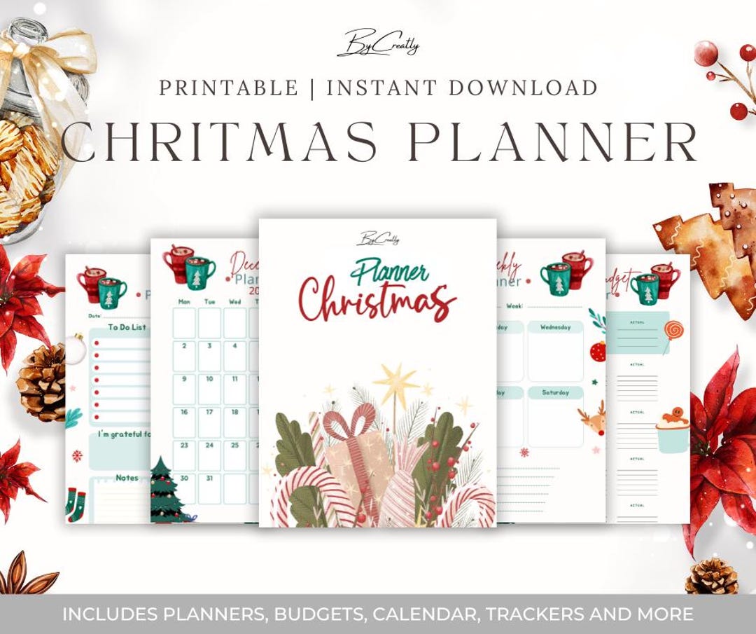 Christmas Party Planner Family and Event Organizer for Gifts, Meals ...