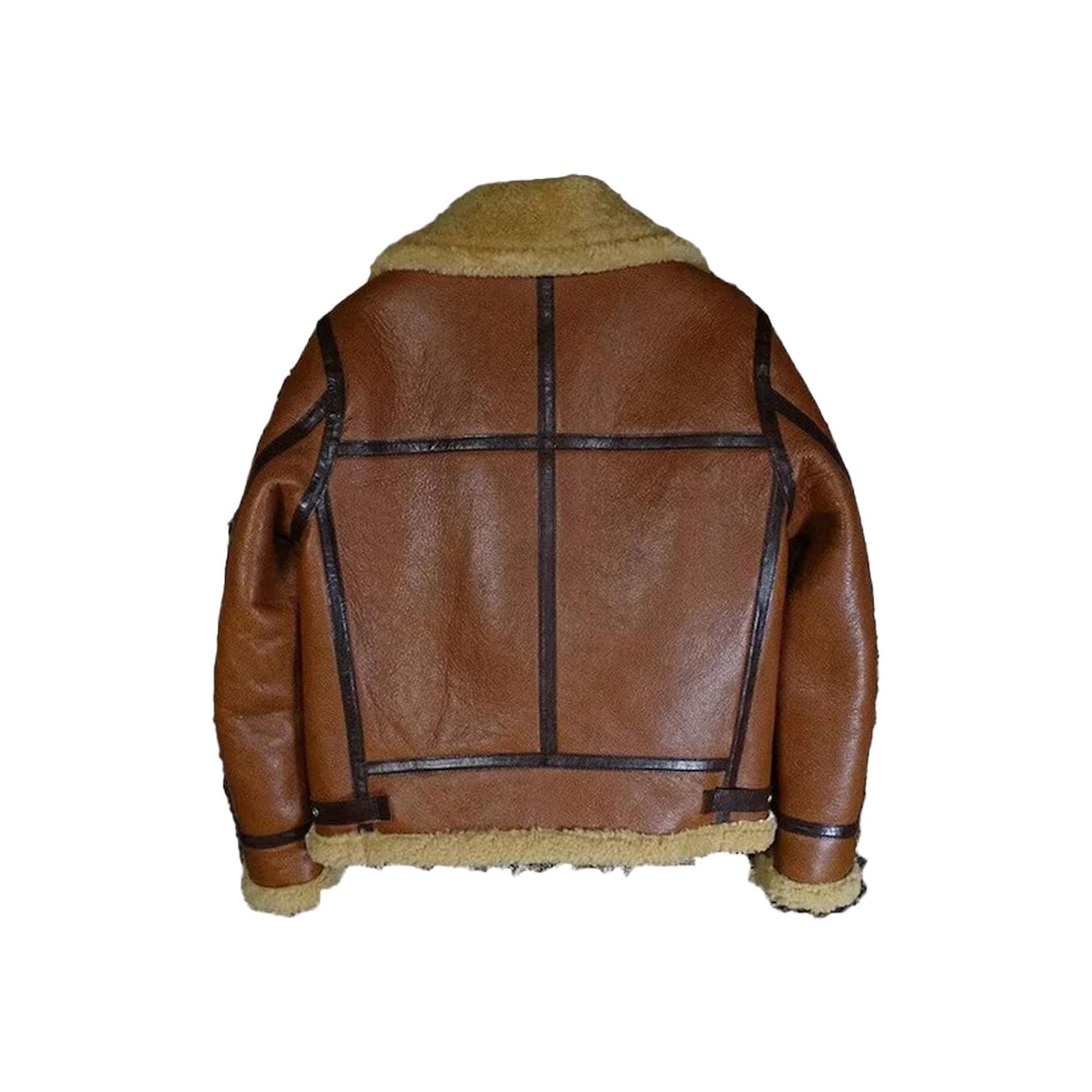 Men's Brown Lambskin Leather RAF Aviator Bomber Jacket - Etsy
