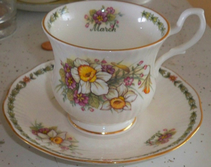 Queens Month of March Tea Coffee Cup and Saucer Vintage - Etsy
