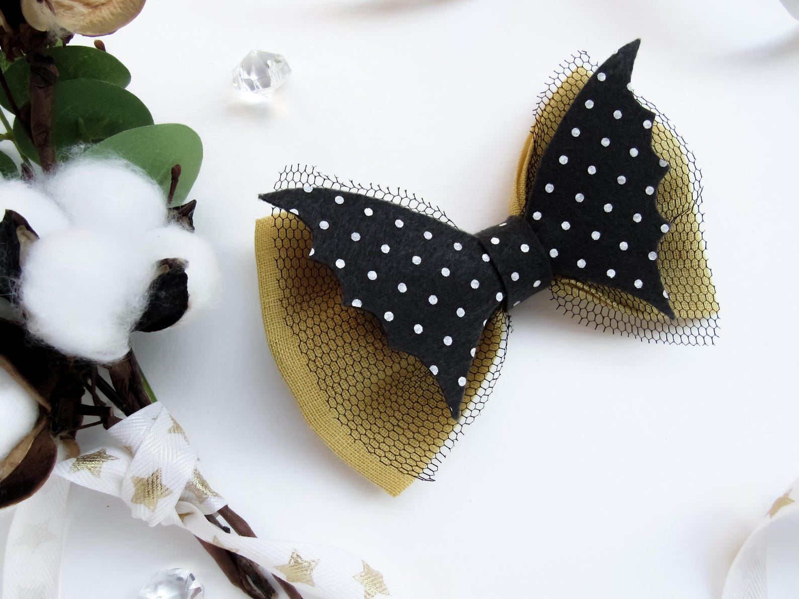 Hair Bow Sewing Pattern: DIY Halloween Headband Template (PDF Download ...