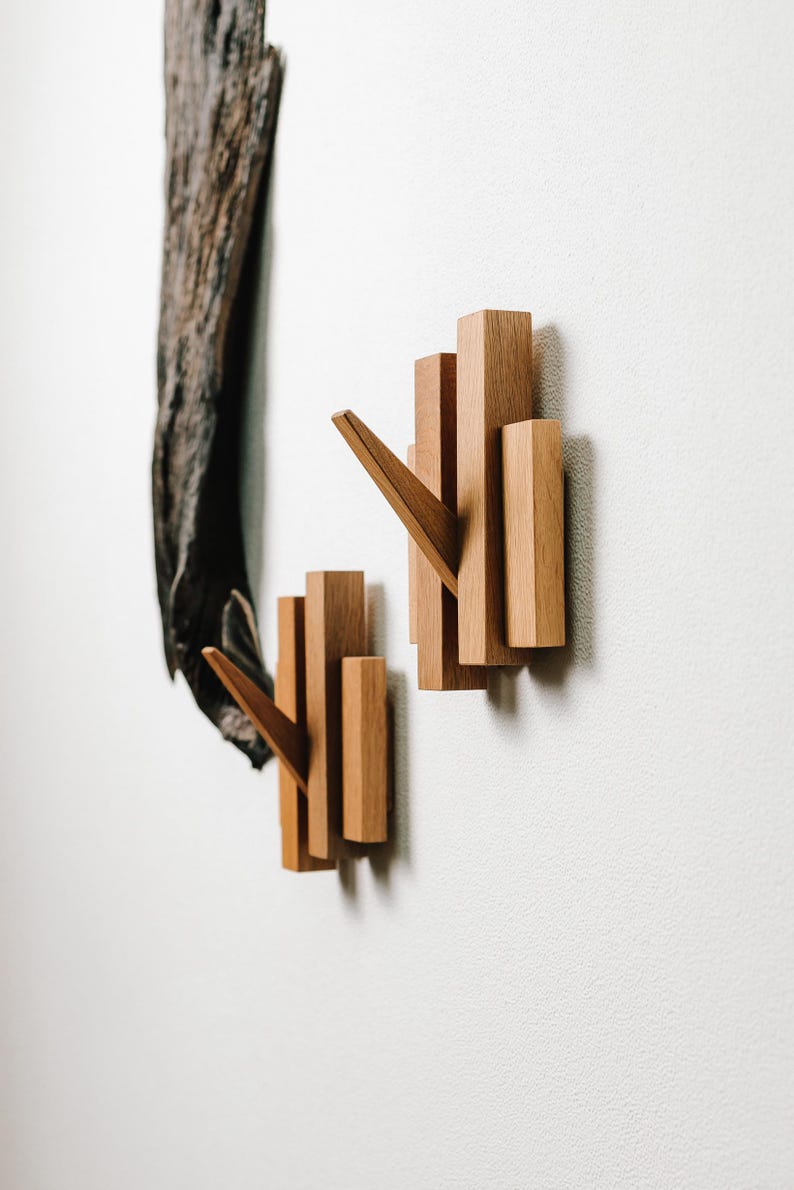Wooden Piano Coat Rack With Wall Hooks Entryway Organizer Handcrafted ...