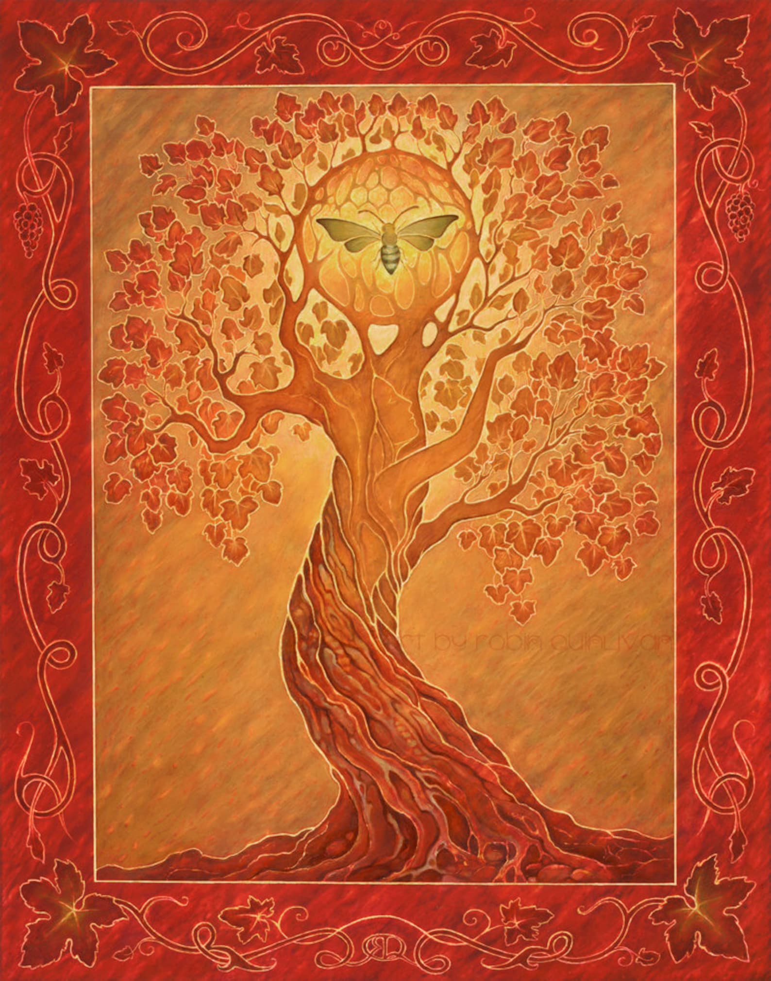 Autumn - Tree of Life - Four Seasons Art - 11x14 Art Print of Oil ...