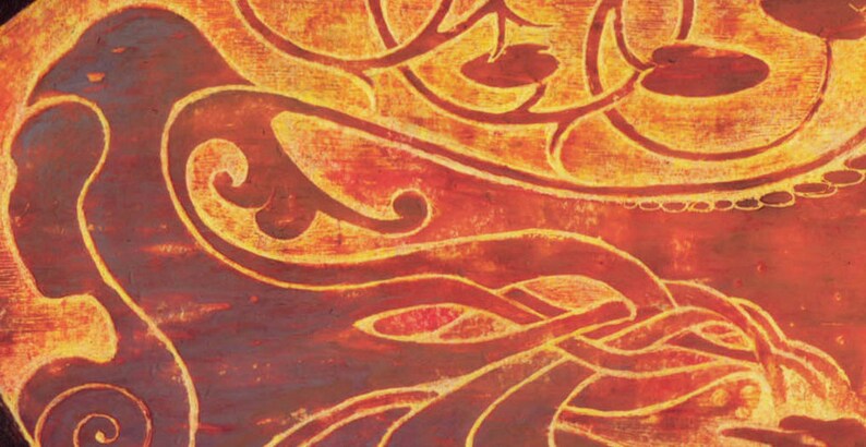 Elk Print 8x10 Art Print of Oil Pastel Etching Animal Totem Pagan ...