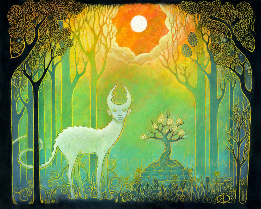 The Summoning - 8x10 Art Print of the Original Oil Pastel Etching - Etsy