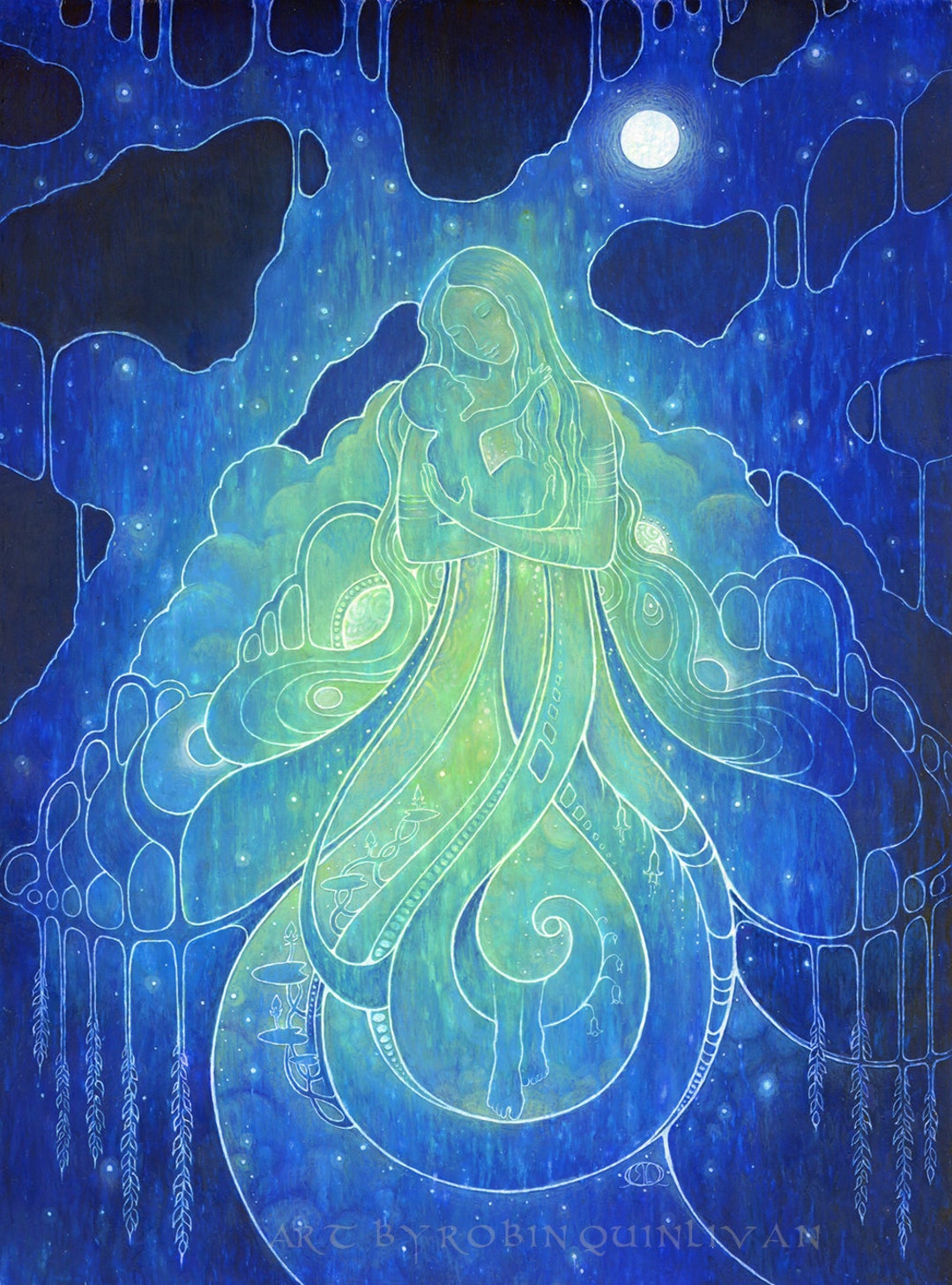 Made of Stars - 8x10 Art Print - Oil Pastel Etching - Etsy