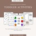 Toddler Activity Journal, Printable DIY Toddler Activities, Learning ...