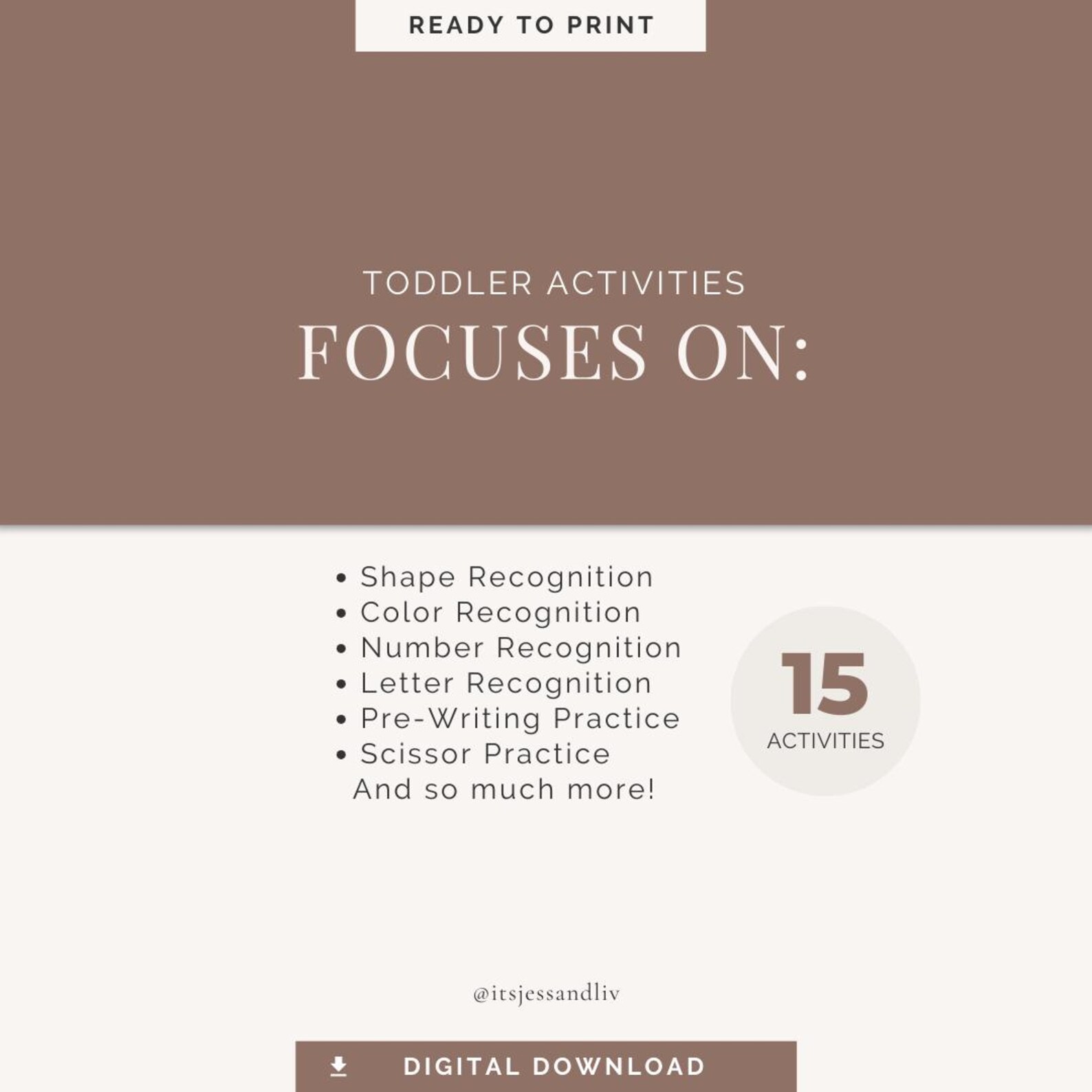 Toddler Activity Journal, Printable DIY Toddler Activities, Learning ...