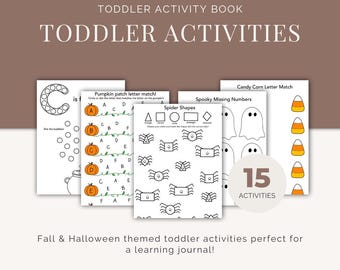 Toddler Activity Journal, Printable DIY Toddler Activities, Learning ...