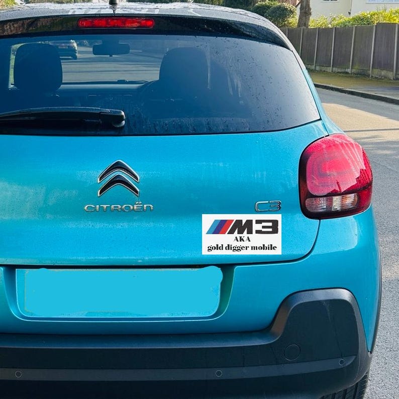 Car Magnet Funny Citroen C3 Into BMW M3, Vehicle Magnet, Automotive ...