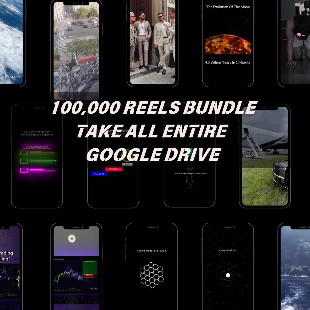 100,000 Instagram Reels MEGA Reels Bundle With Master Resell Rights MRR ...