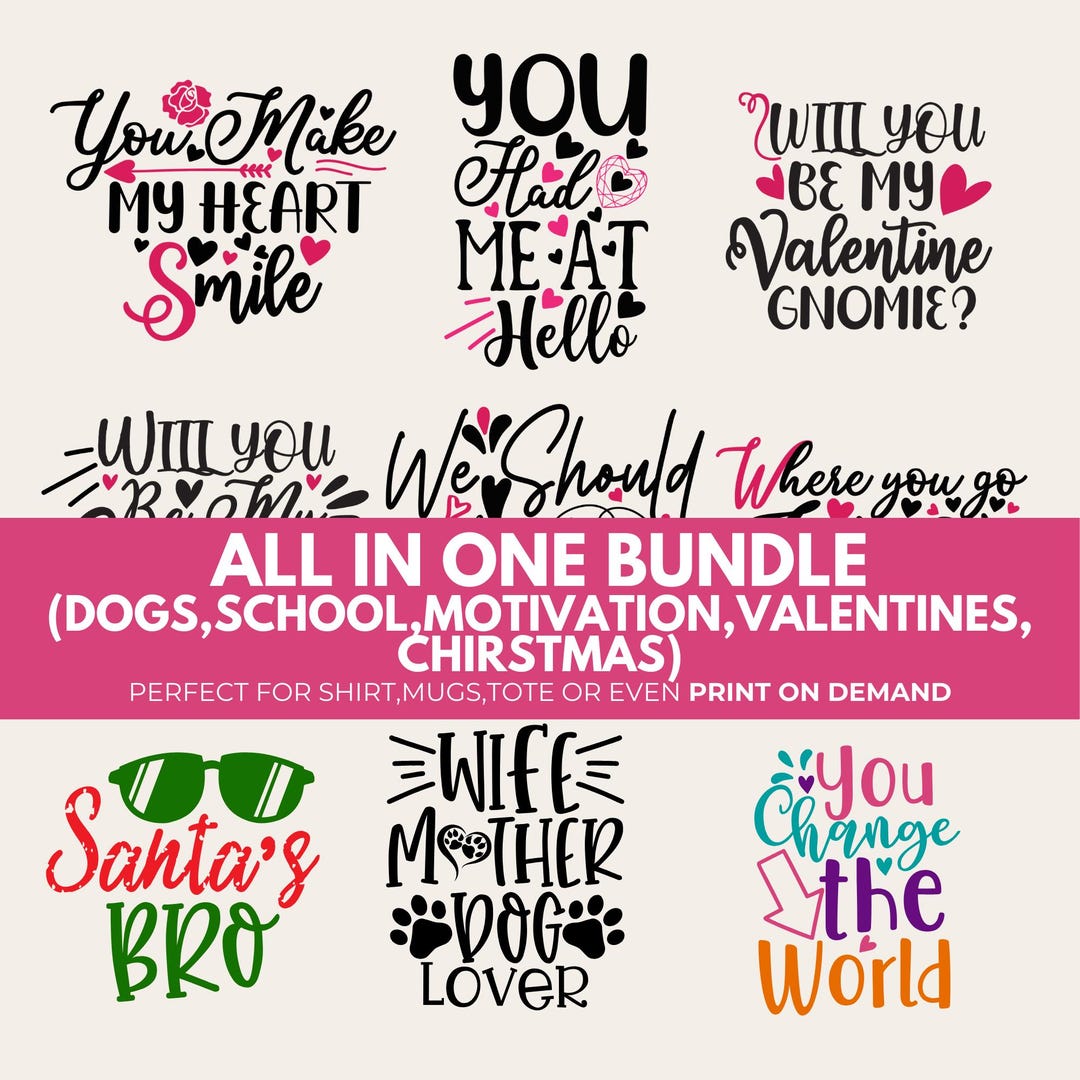 450 Premium SVG Bundle Designs Good for Print on Demand Shops,instant ...