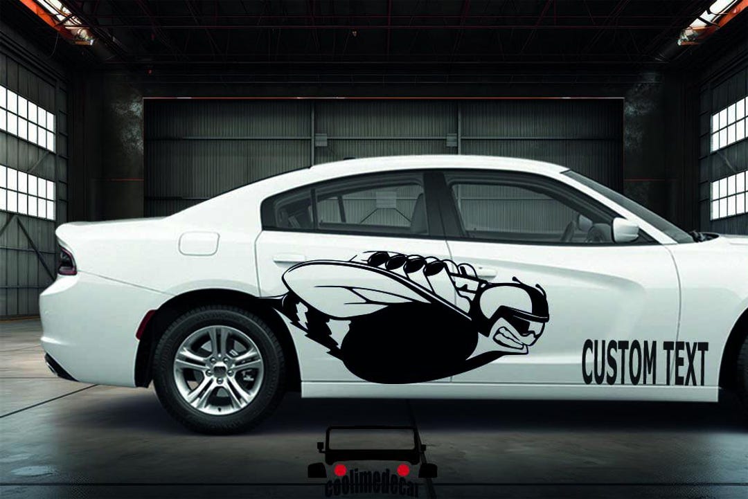 Dodge Rumble Bee Graphic Decal – Aggressive Bee Vinyl Sticker for Ram ...