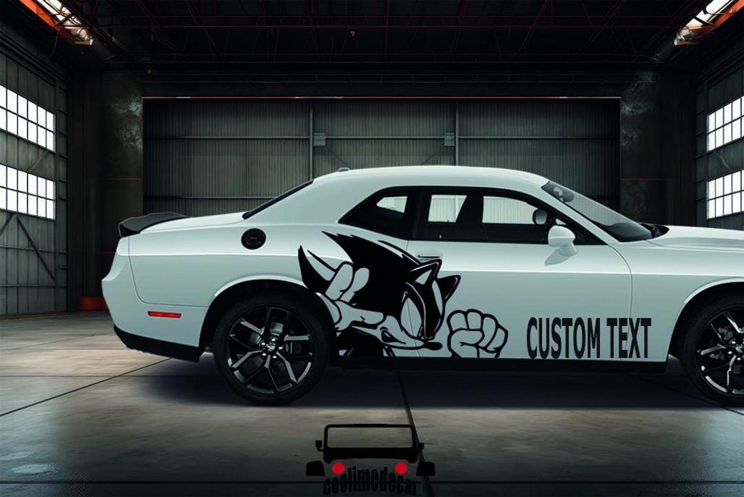 Speedy Hedgehog Car Sticker – Japanese Anime Style Racing Decal ...