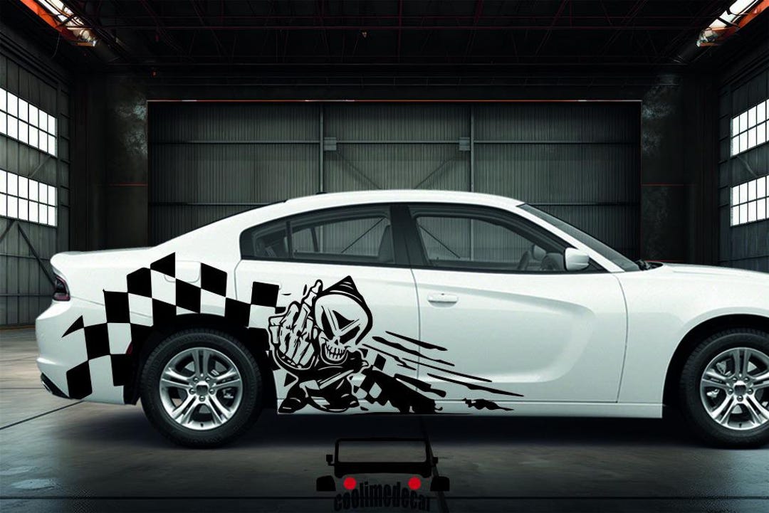 Rebellious Sonic Middle Finger Car Sticker | Bold Sonic Decal for Dodge ...