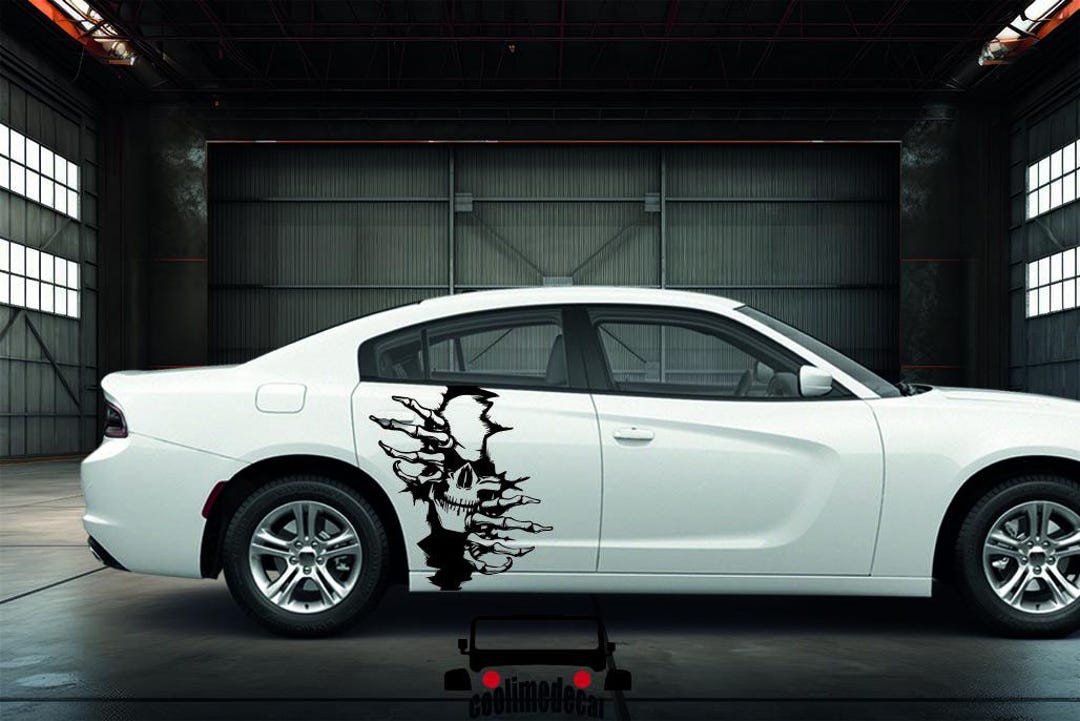 Skull Car Sticker | Skeleton Decal for Mustang, Charger, Challenger ...