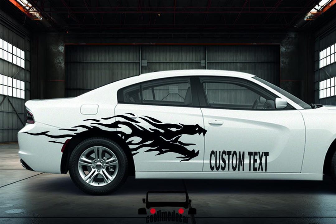 Dragon Car Sticker – Fits Dodge Charger & Challenger – Fierce Dragon ...
