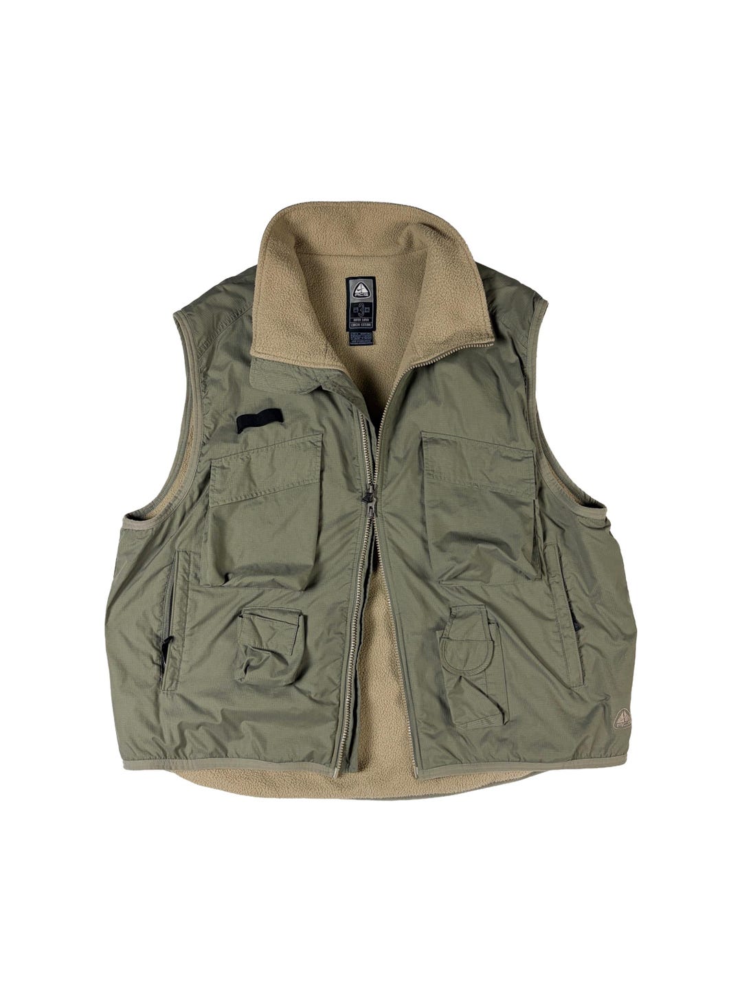 Nike ACG Technical Vest – Khaki / Brown / Beige Multipocket Waterproof ...