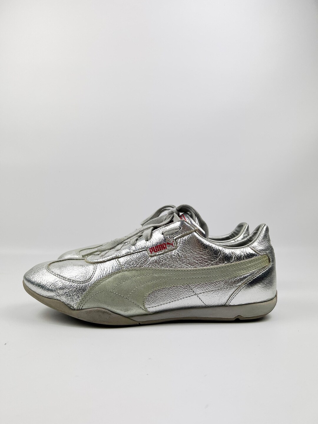 Puma Trainers Metallic Silver Speed Future 96 Cat Vintage Og - Etsy