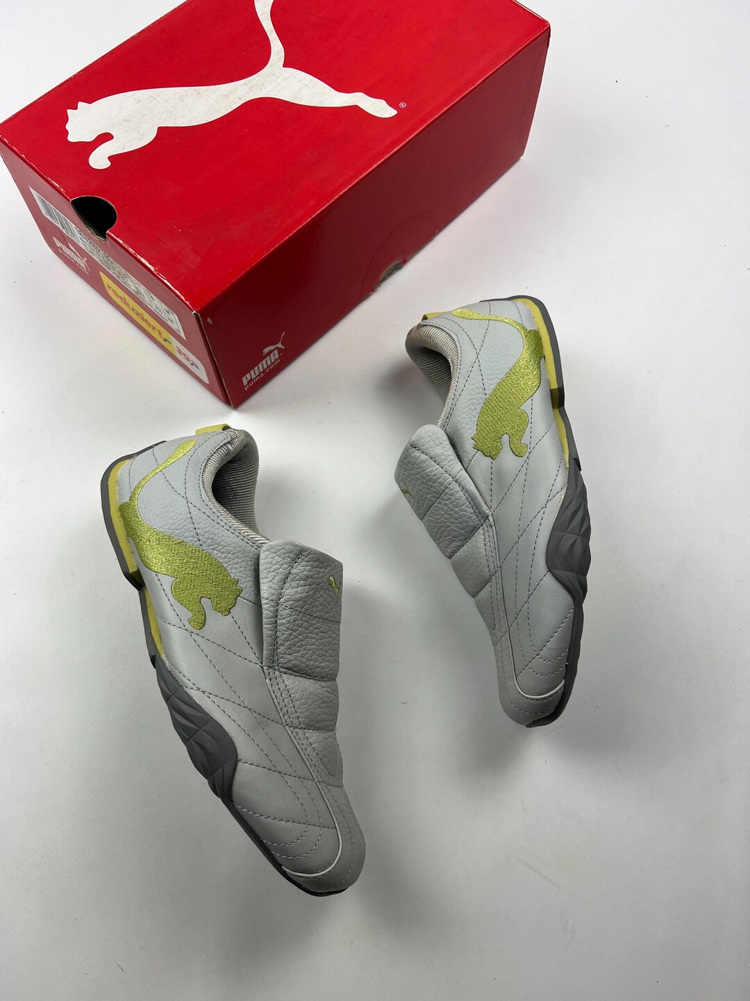 Puma Slip on Future Speed Cat Grey Leather No Laces - Etsy