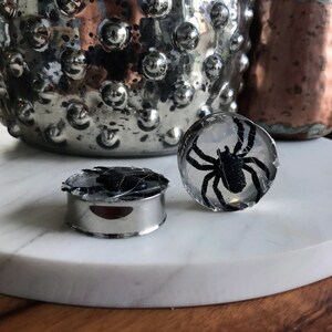 LAST Pair of 32mm Halloween Spider Plugs Spiderweb Gauges | Etsy