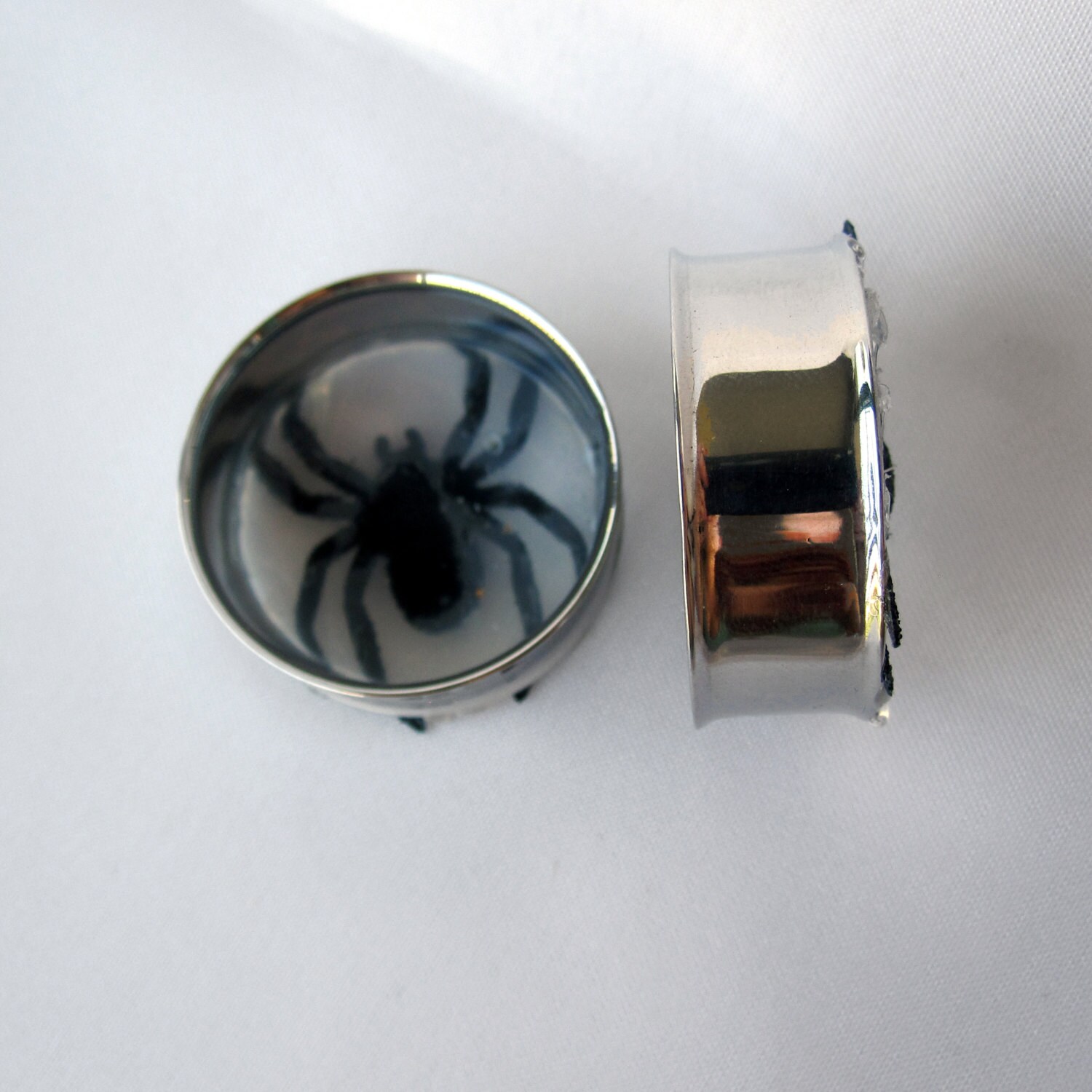 LAST Pair of 32mm Halloween Spider Plugs Spiderweb Gauges | Etsy