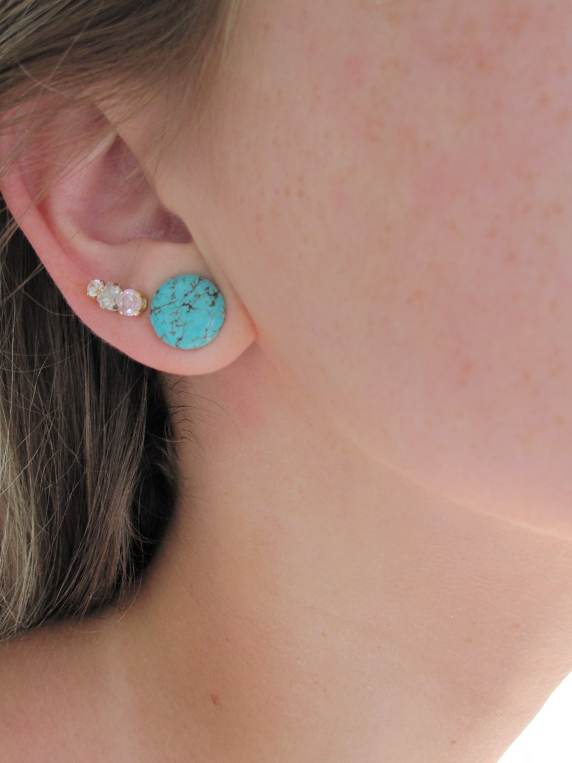 Pair of Turquoise Plugs 2g 0g 00g 7/16 1/2 | Etsy