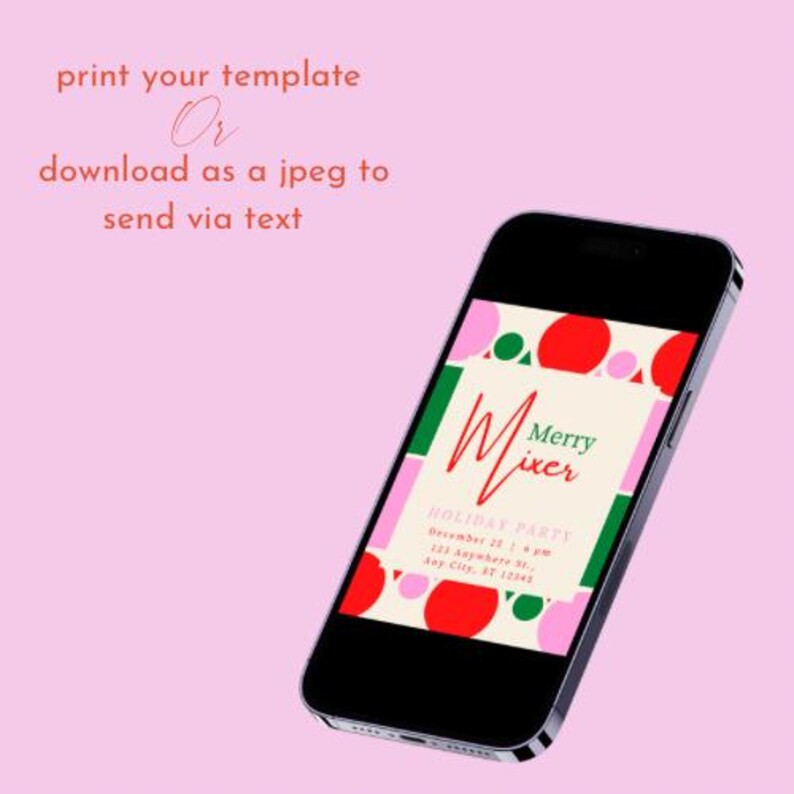 Merry Mixer Holiday Party Invitation | Bright, Modern, and Minimalist ...