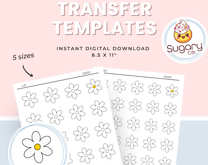 Daisy Royal Icing Transfer Sheet - Etsy