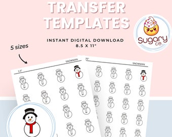 Christmas Royal Icing Transfer Sheets, Set of 10 Printable Sheets ...