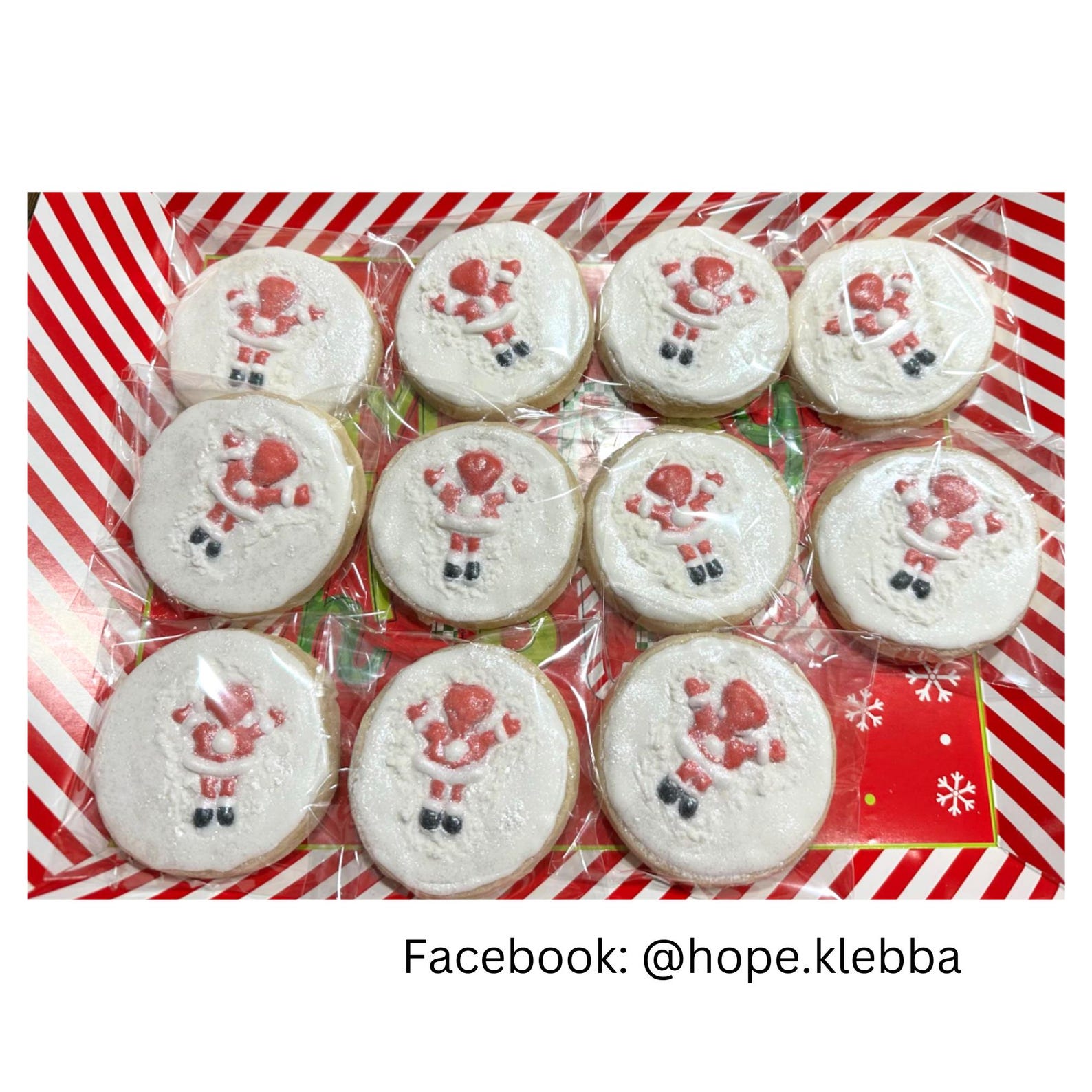 Santa Face Plant Royal Icing Transfer Sheets: Christmas Cookie ...