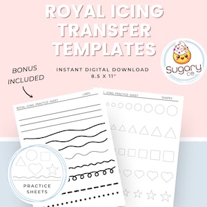 Strawberry Royal Icing Transfer Sheets: Cookie Decorating Template ...