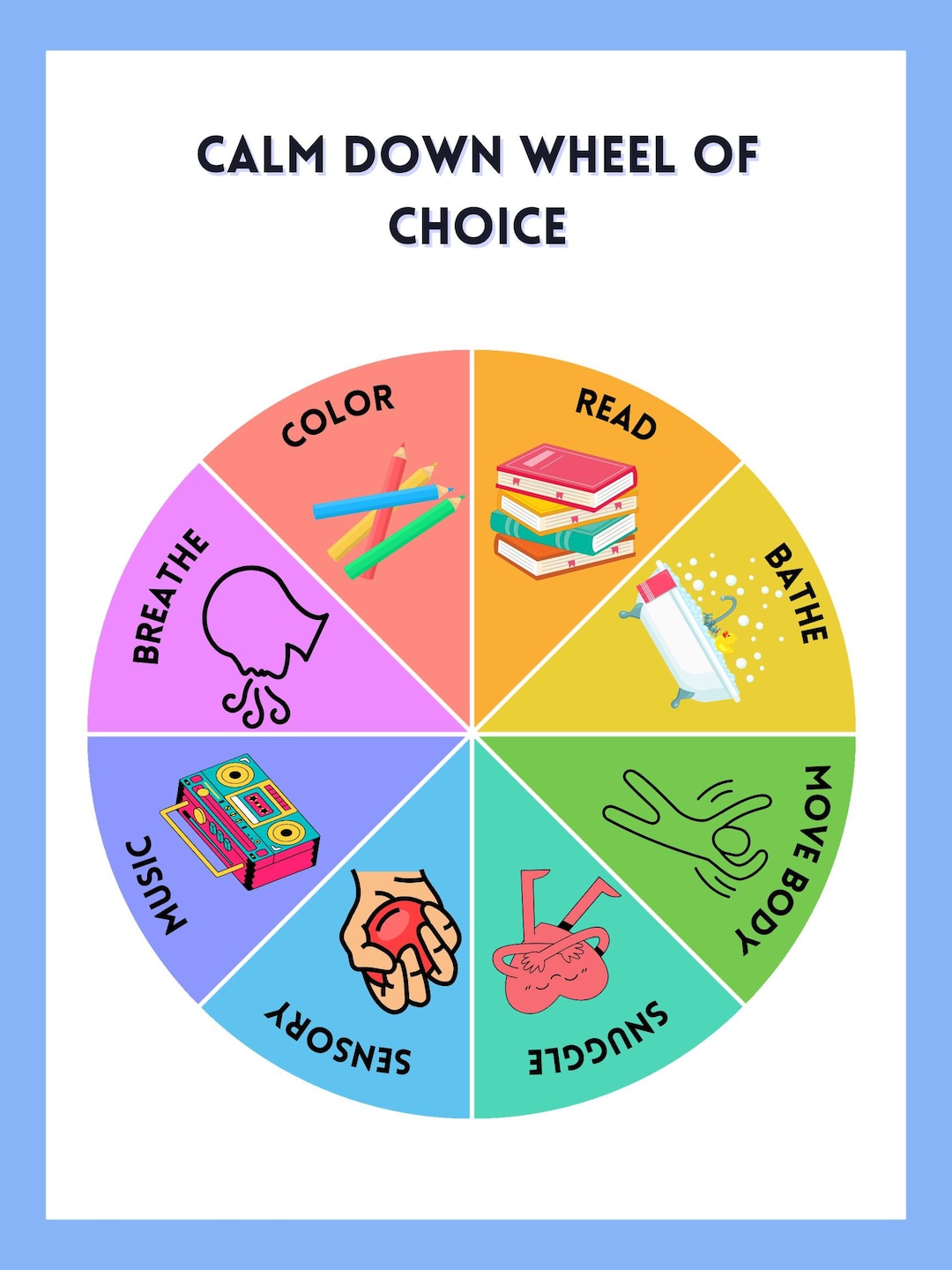 Calm Down Wheel of Choice - Blue - Etsy