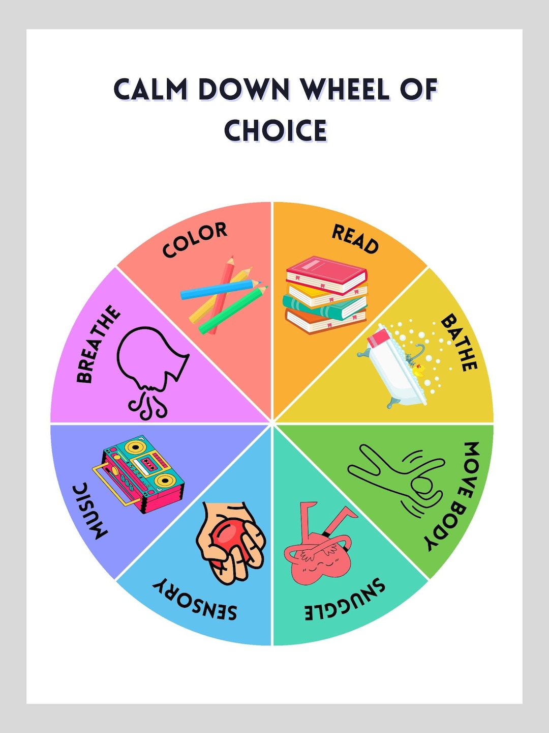 Calm Down Wheel of Choice - Gray - Etsy