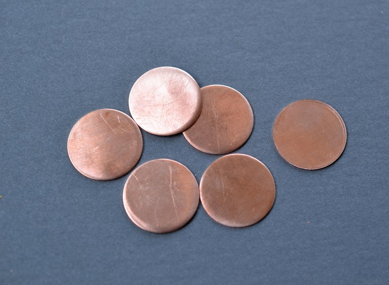 3/4 Inch Diameter Round Copper Discs Metal Stamping Blanks - Etsy