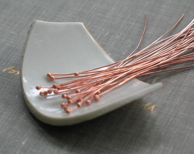 Handmade Raw Copper Head Pins- Qty 24 - Etsy
