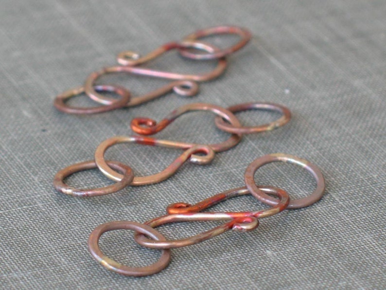 Firescale Copper Clasps-set of 3 - Etsy