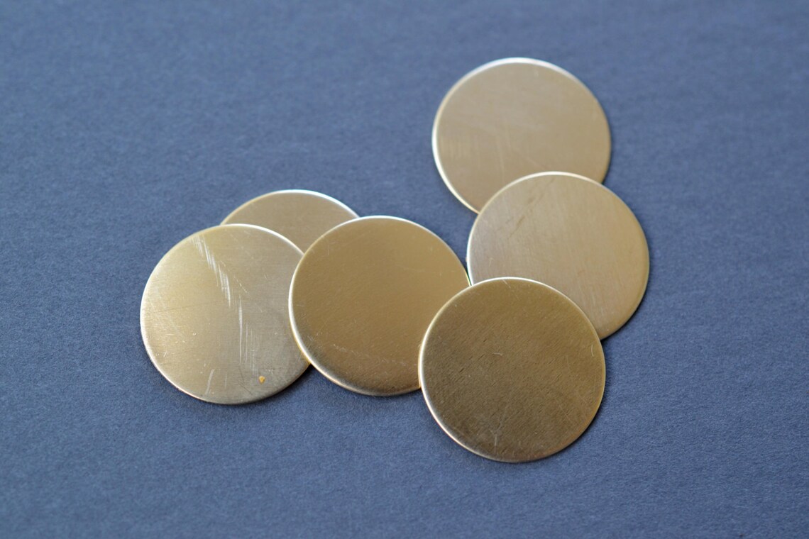 3/4 Inch Diameter Raw Brass Discs Brass Stamping Blanks Set - Etsy