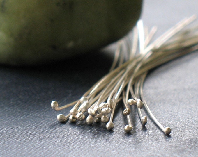 Sterling Silver Head Pins Handmade Silver Ball Pins 24 - Etsy