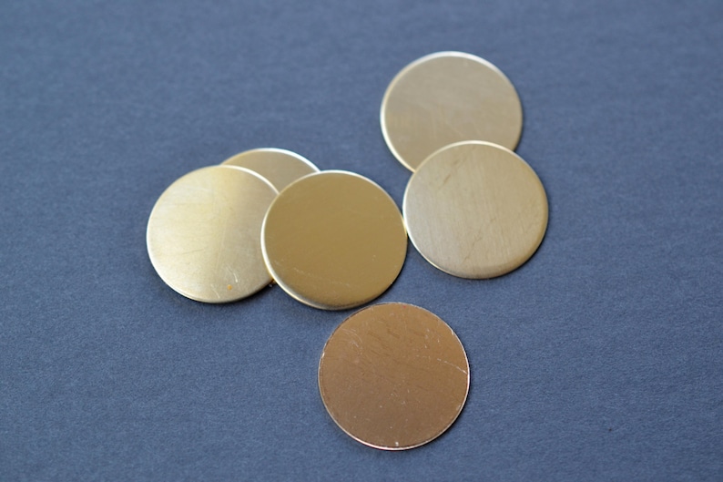 3/4 Inch Diameter Raw Brass Discs Brass Stamping Blanks Set - Etsy