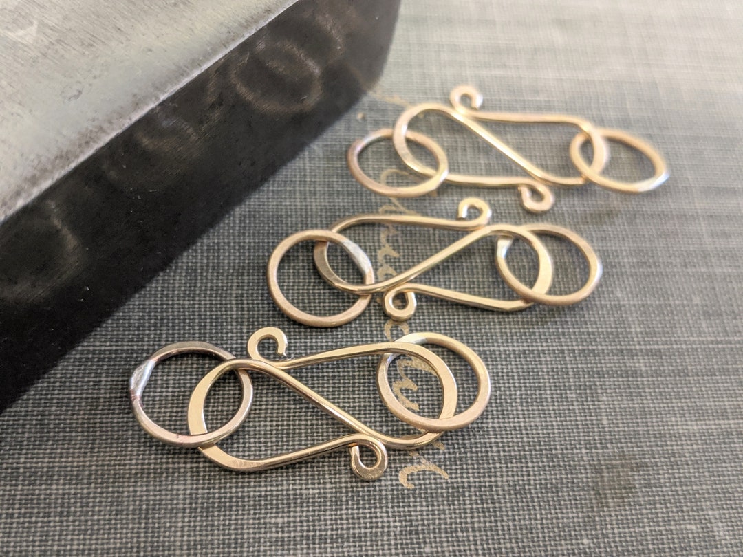Raw Brass Clasps- Set of 3- Handmade S Hook - Etsy