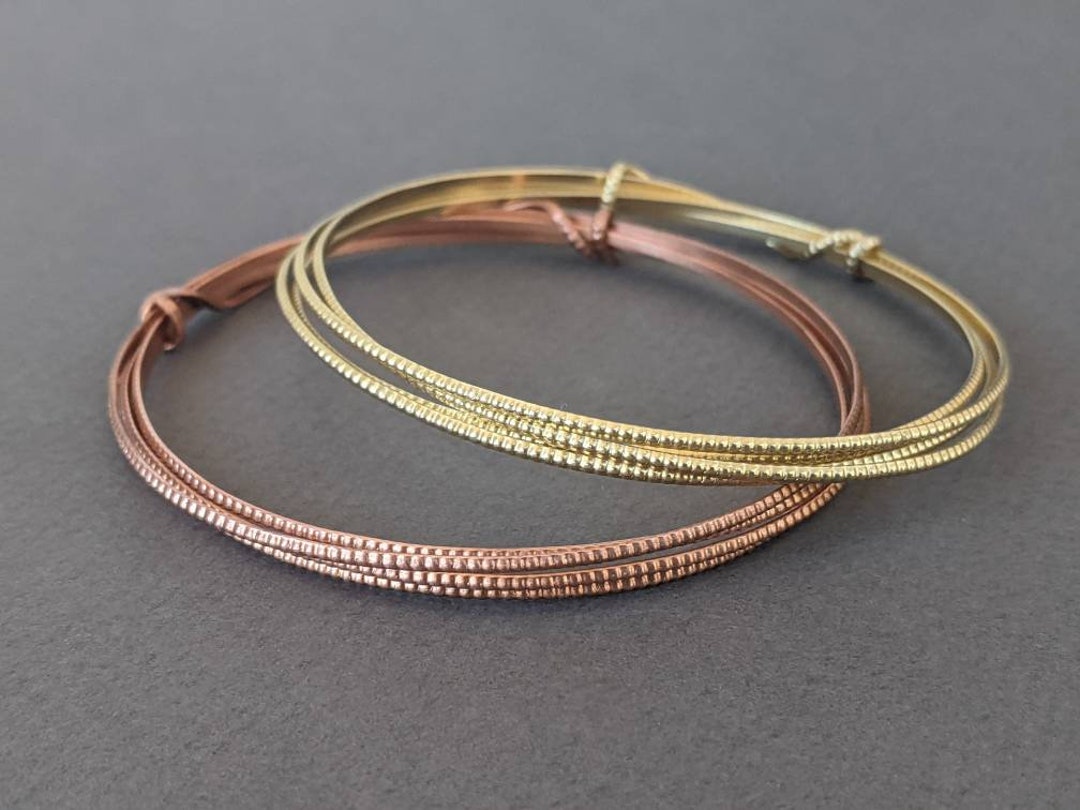 Half Round Bead Wire- 3ft Copper or Brass Hand Rolled Pattern Wire - Etsy