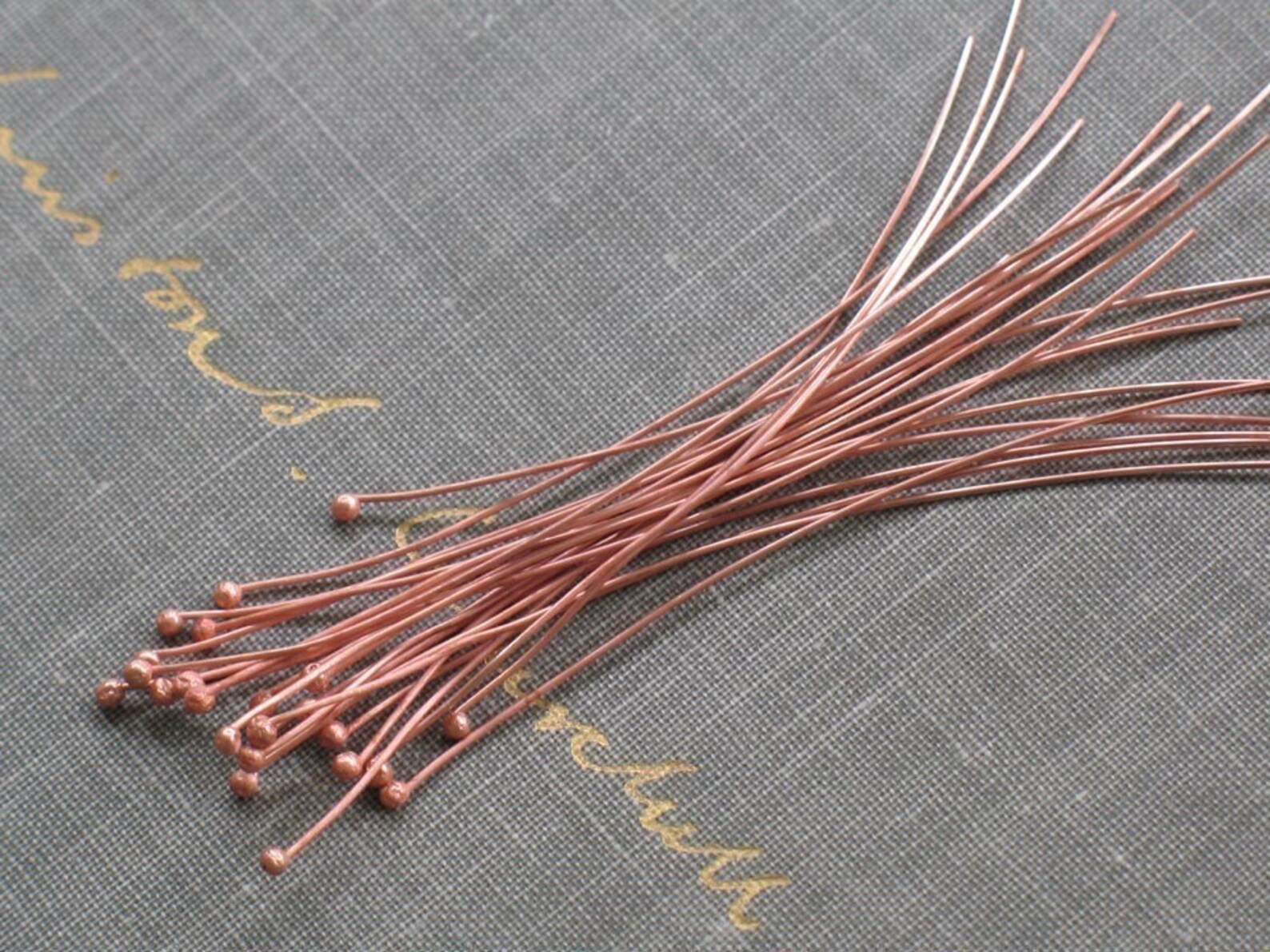 Handmade Raw Copper Head Pins Qty 24 Handmade Head Pins - Etsy