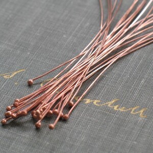 Handmade Raw Copper Head Pins- Qty 24 - Etsy
