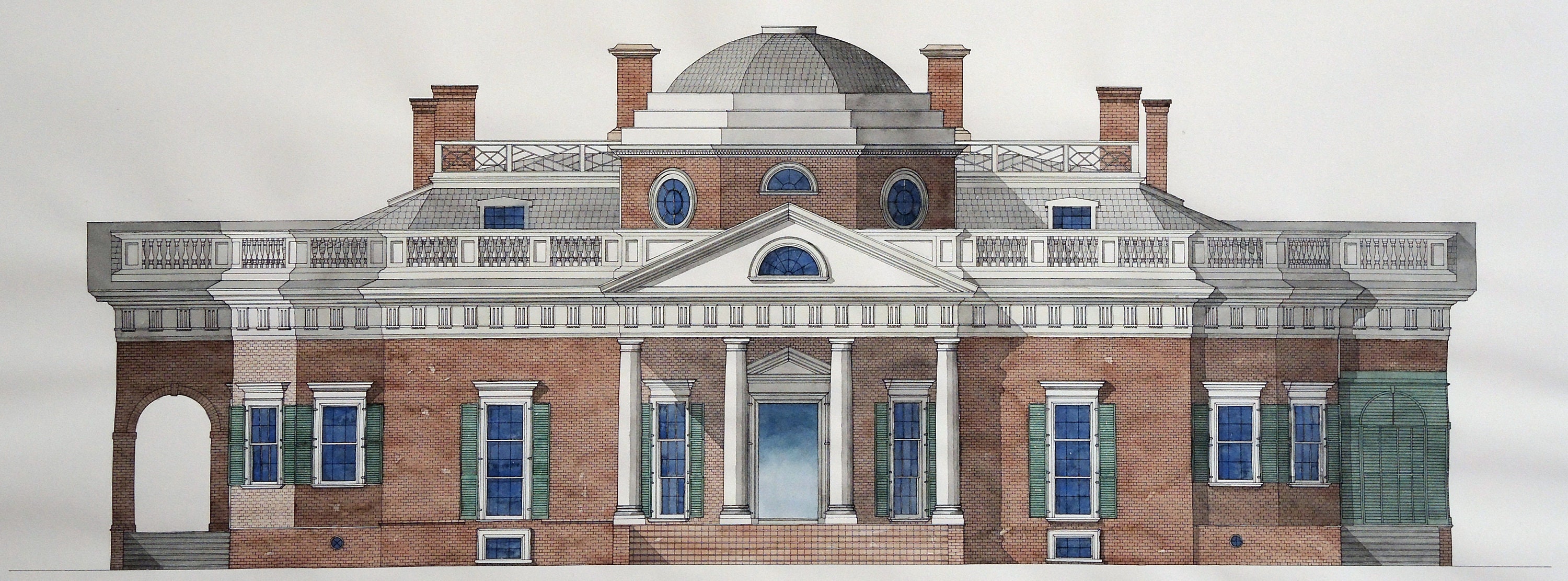 Monticello Thomas Jefferson Drawings